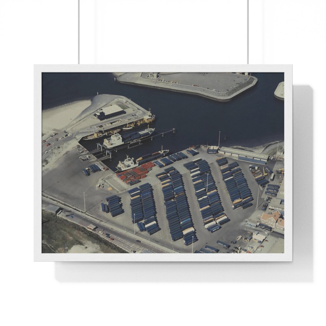 Vintage 1981 Aerial Photograph of Norfolk Line Terminal in Scheveningen ...