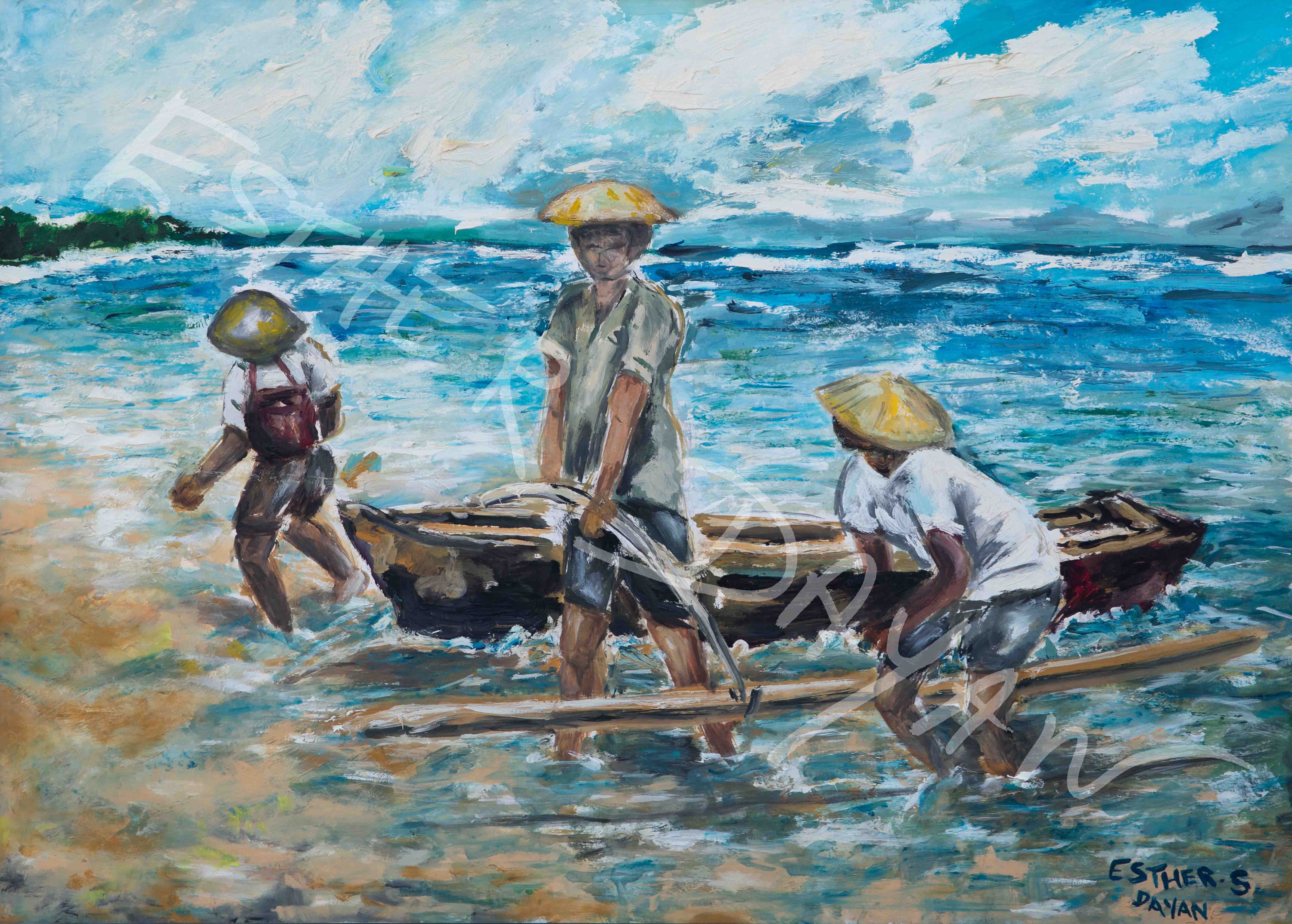 Filipino Fisherman Painting