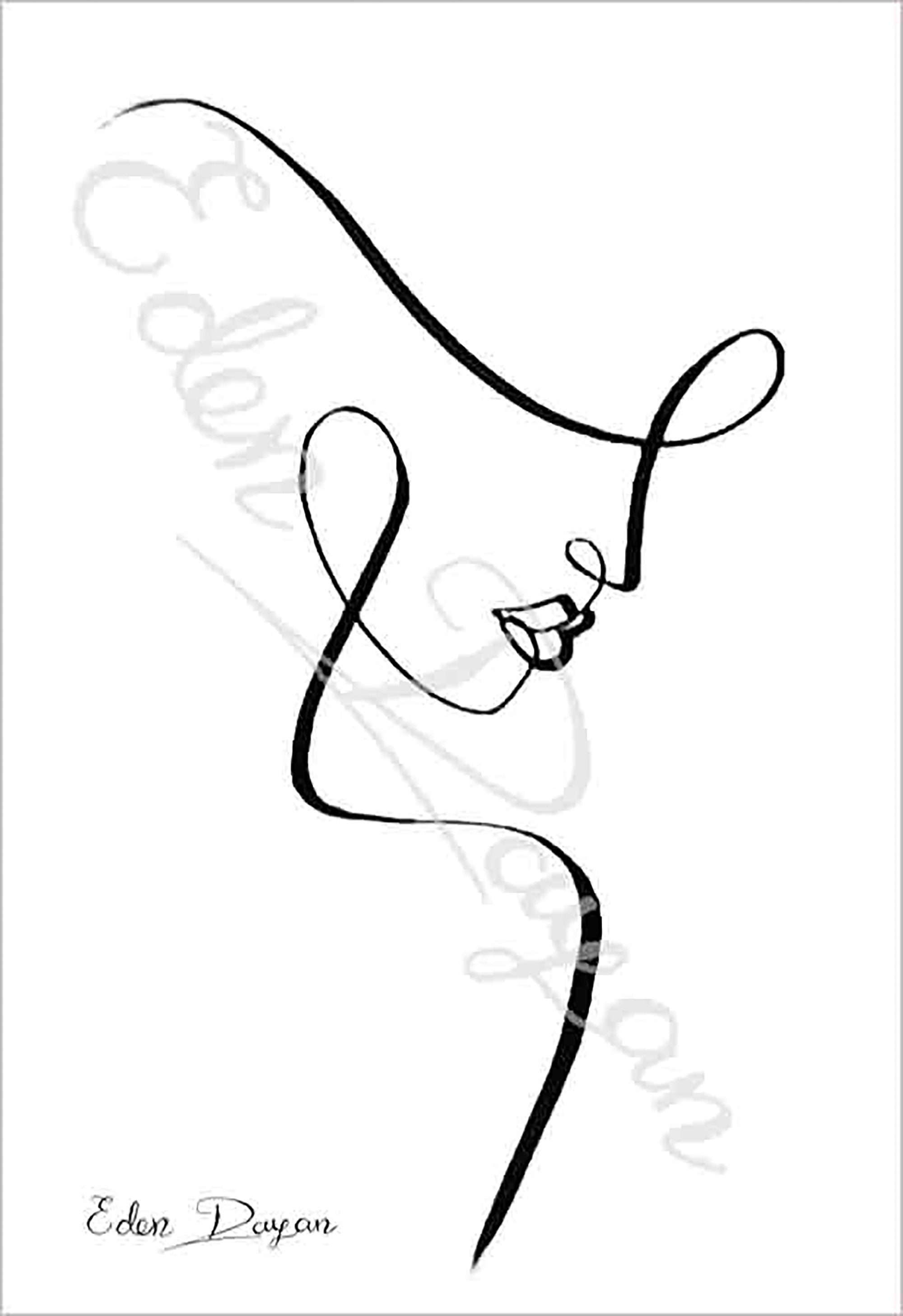 Lady Boss One Line Art Print, Set of 3 Paintings, Lady Painting, Woman ...