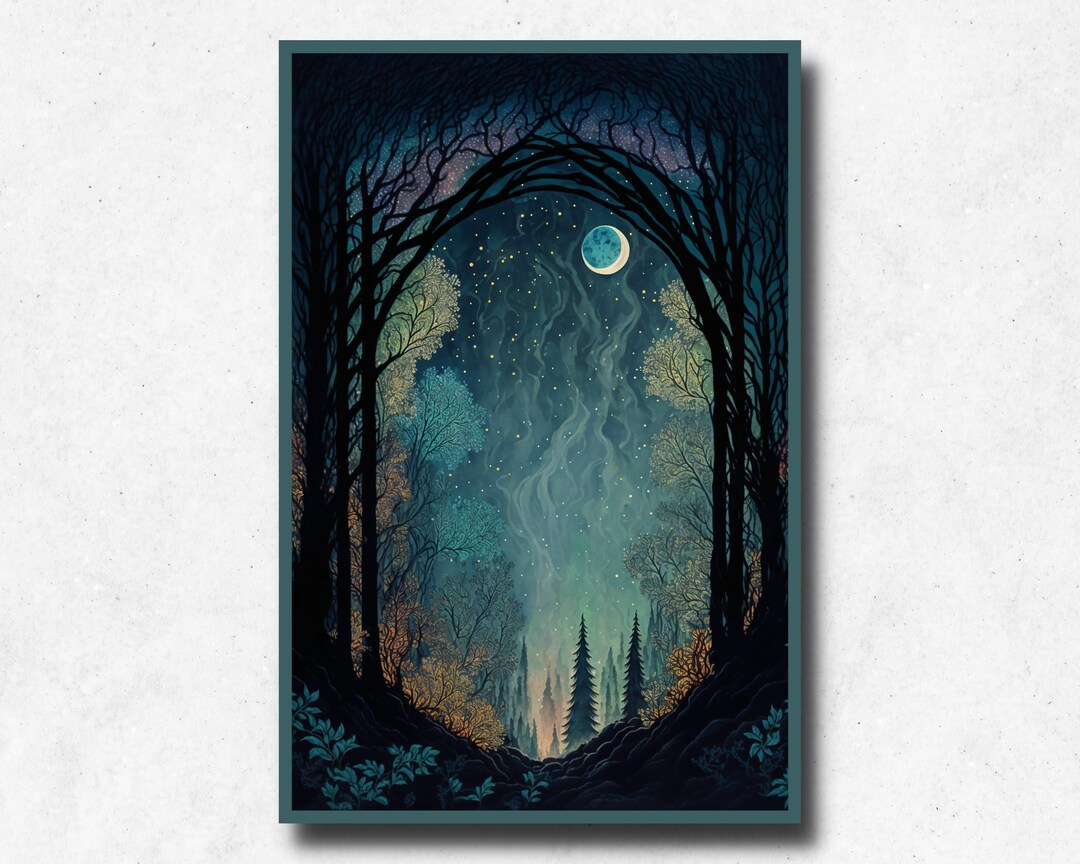 Magic Forest Poster | Recycling Paper - Etsy