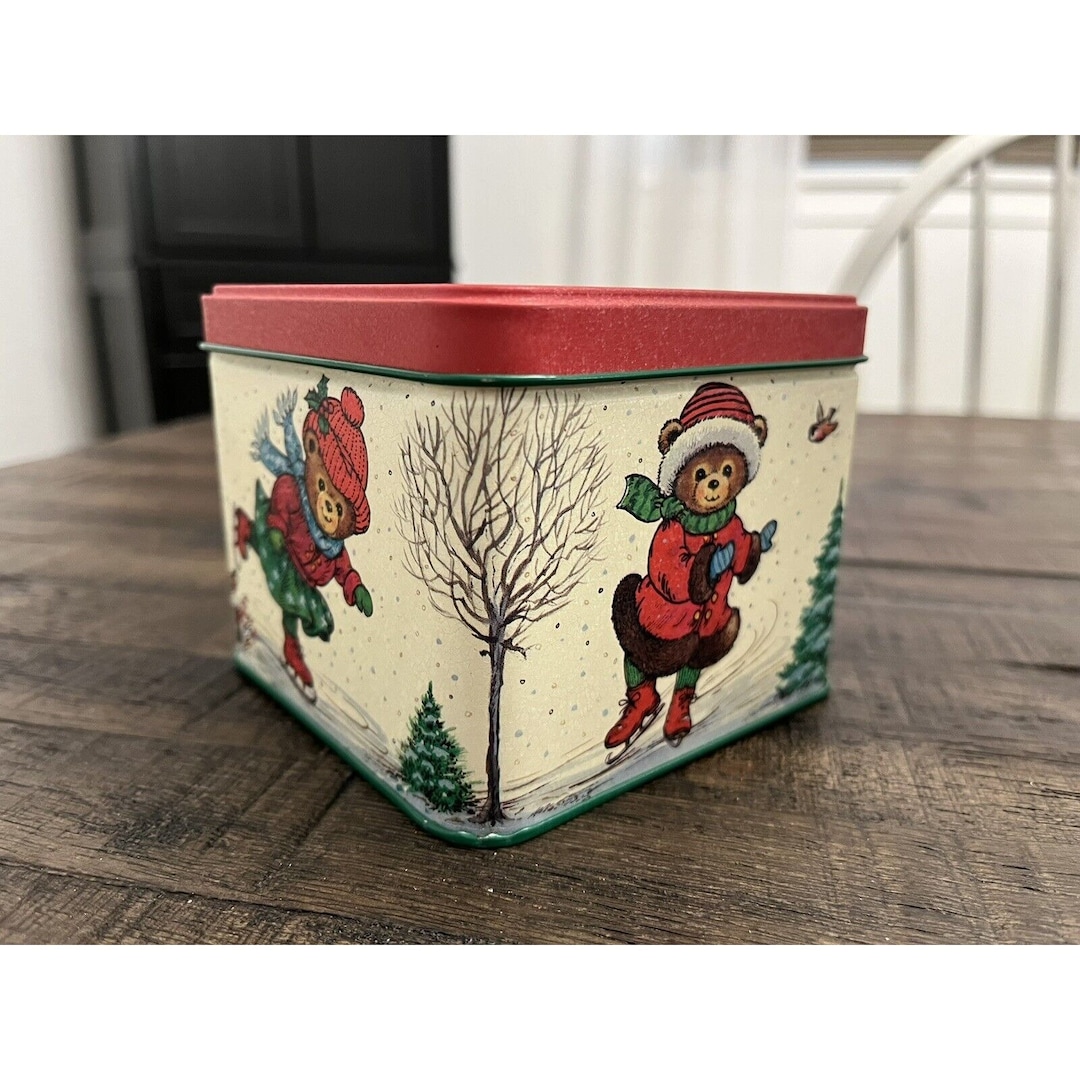 Vintage Potpourri Press Christmas Tin Bears Holiday Decor 1991 - Etsy