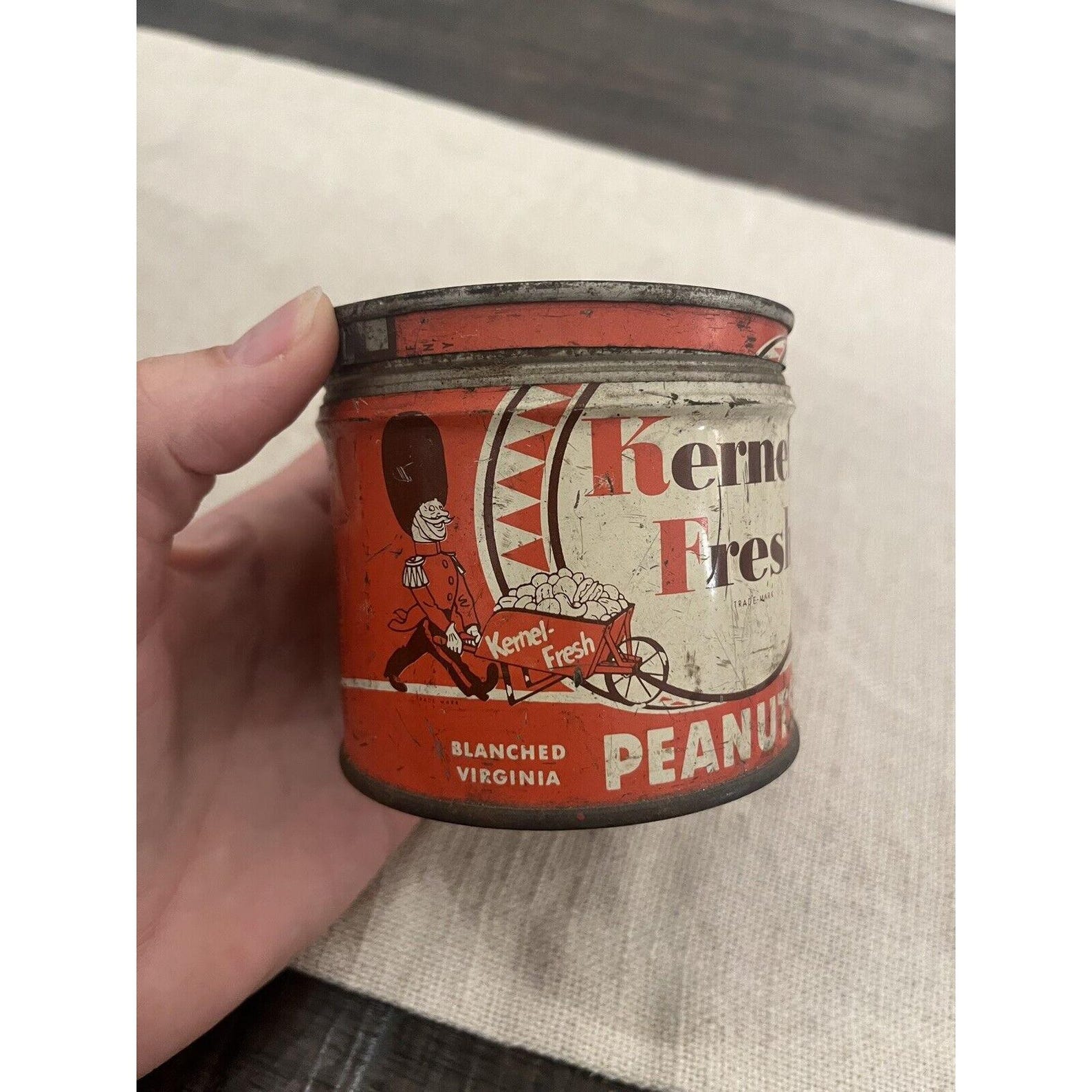 Vintage Kernel Fresh Peanuts Tin Blanched Virginia 1940’s Home Decor - Etsy