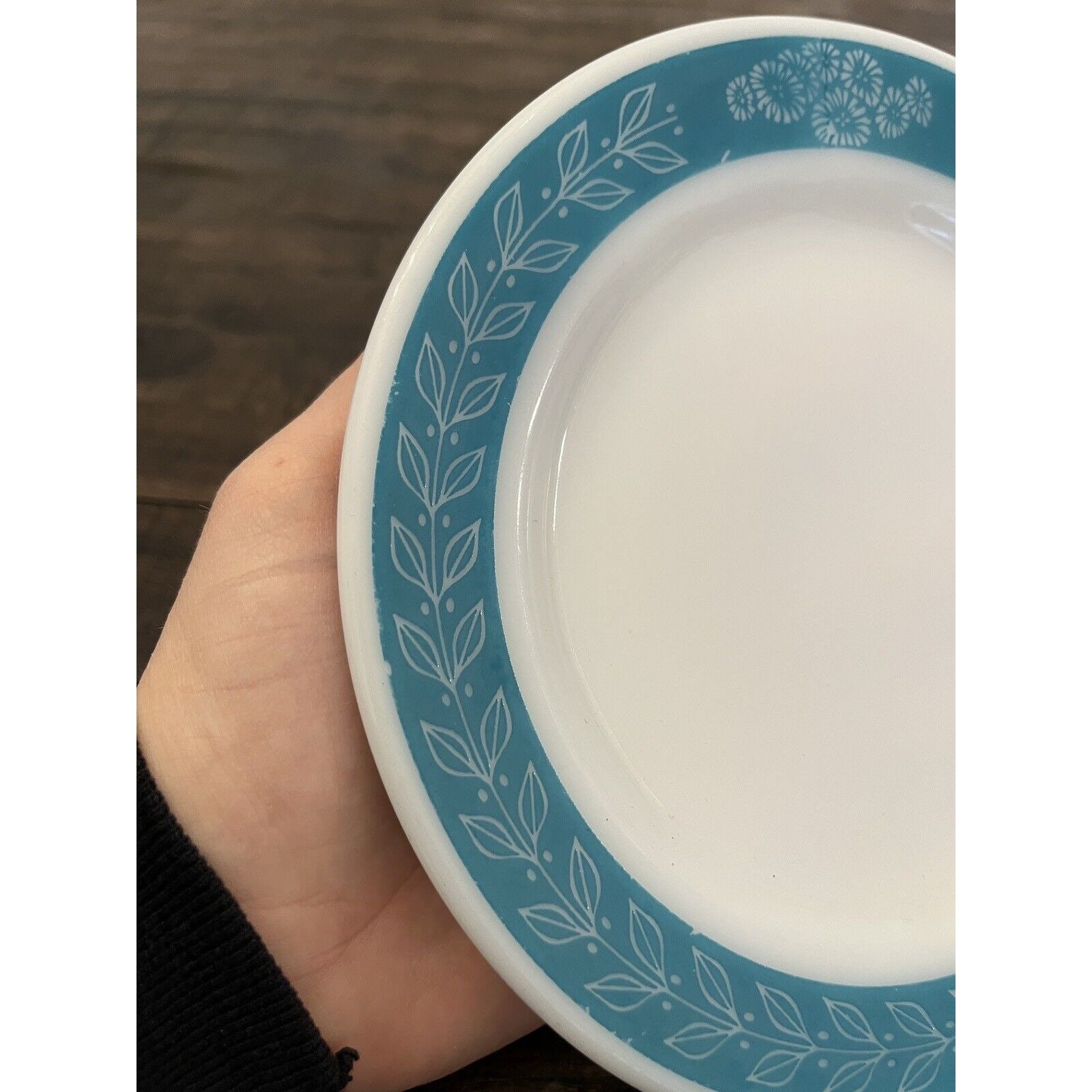 Vintage Corning Pyrex Decor Teal/aqua Laurel Vine Salad Plate 7.25 - Etsy