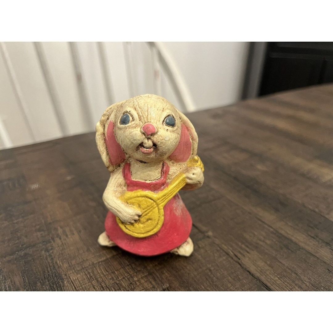 Vintage Banjo Bunny Rabbit Figurine Hand Painted Pendelfin Style - Etsy