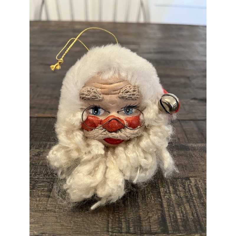 Santa Head Ornament - Etsy