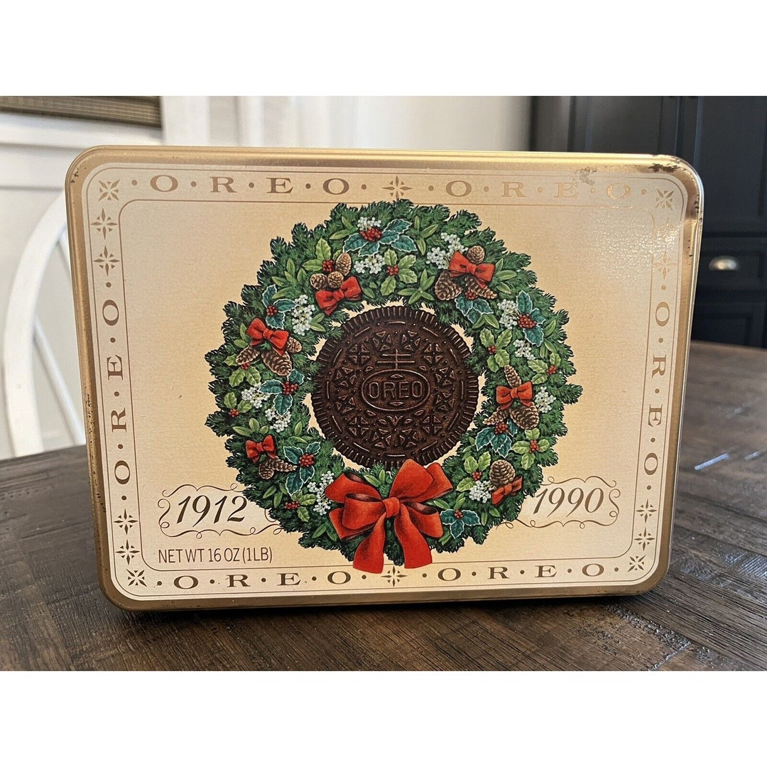 Oreo Vintage Holiday Tin Container 1990 Christmas Decor - Etsy