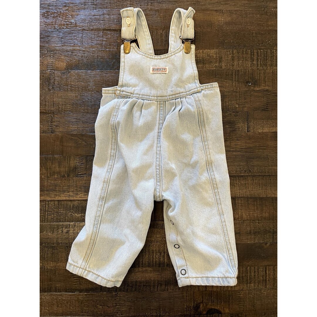Vintage Guess Overalls Baby 6 Months Blue Light Wash Denim USA - Etsy