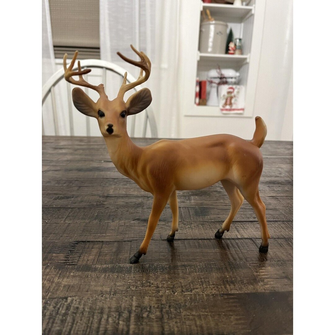 Vintage Deer Figurine Made in Hong Kong Buck Diamond P Hard Plastic - Etsy