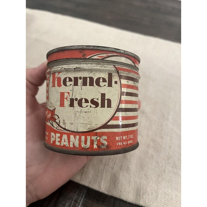 Vintage Kernel Fresh Peanuts Tin Blanched Virginia 1940’s Home Decor - Etsy