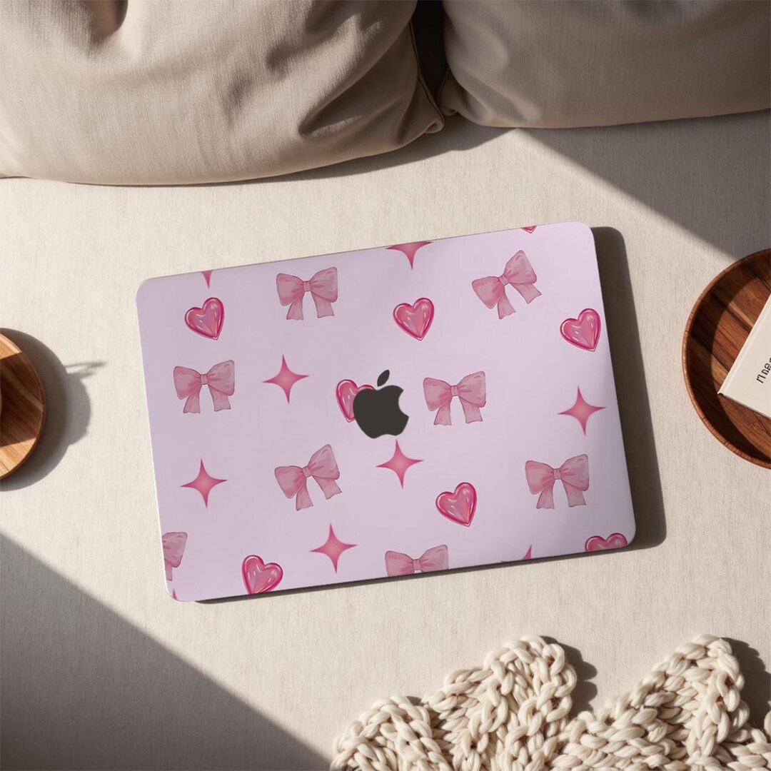 Pink Bow Heart MacBook Case Apple Laptop Sleeves Laptop Case MacBook Air 15/13 Pro 13/14/15/16 ...