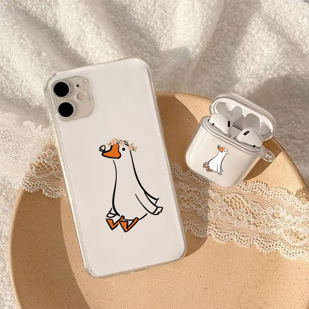 Cute Cartoon Duck Clear Phone Case iPhone 14 13 12 Mini Case - Etsy