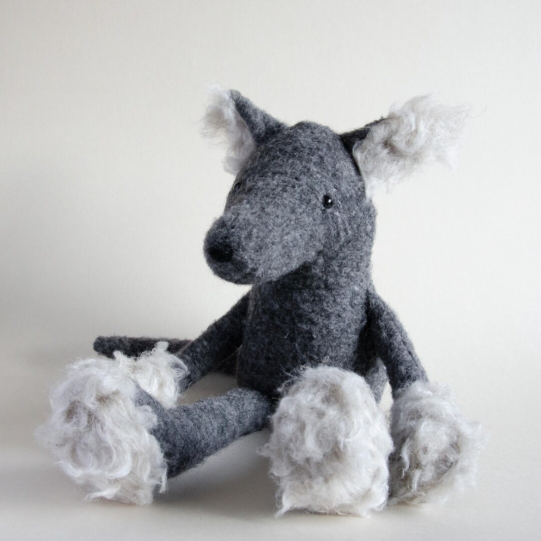 Dusty Dingo Dark Grey - Small Kids Natural Plush Toy - Etsy