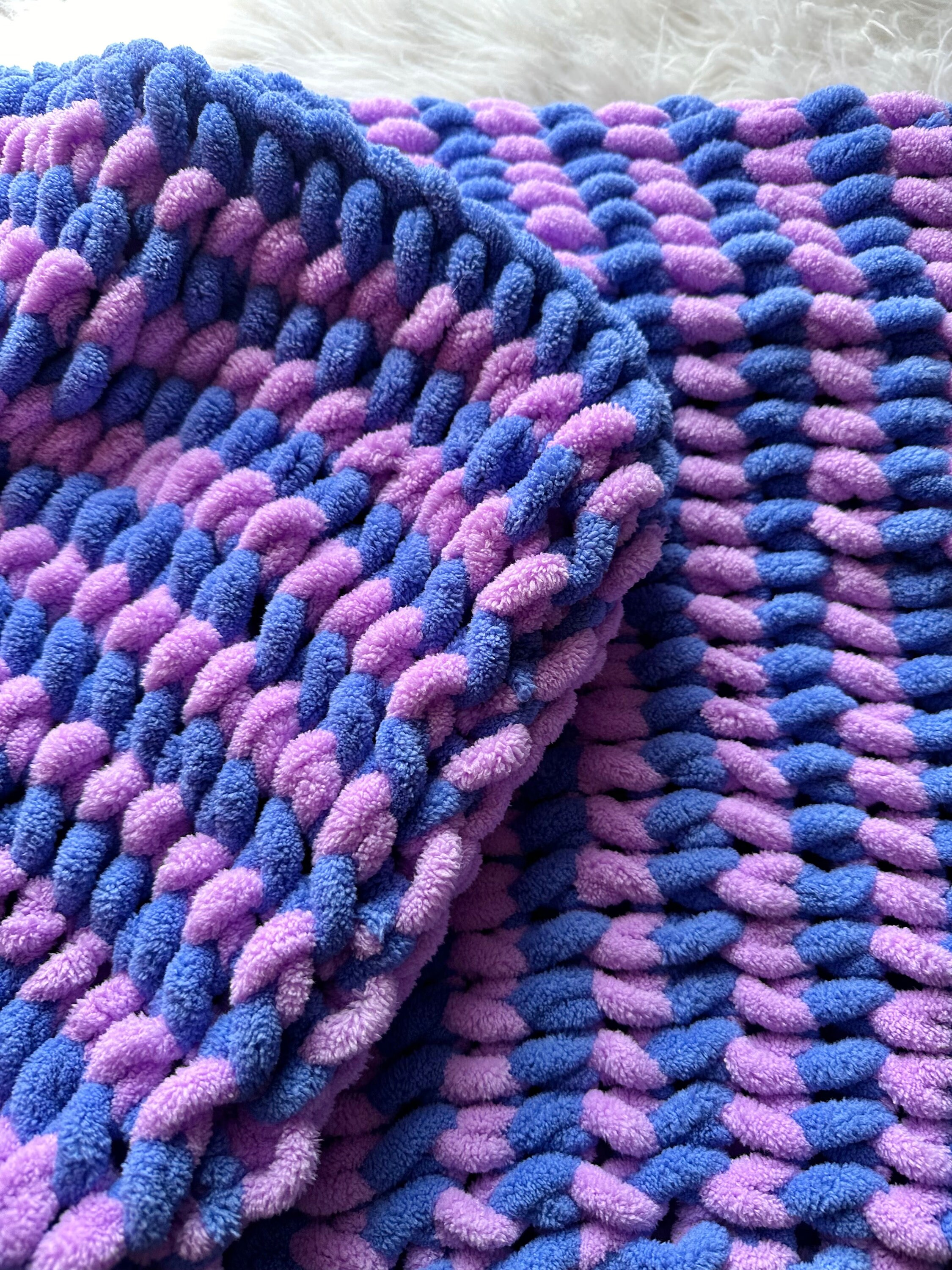 Twisted Stich Knit Stripe Blanket - Etsy