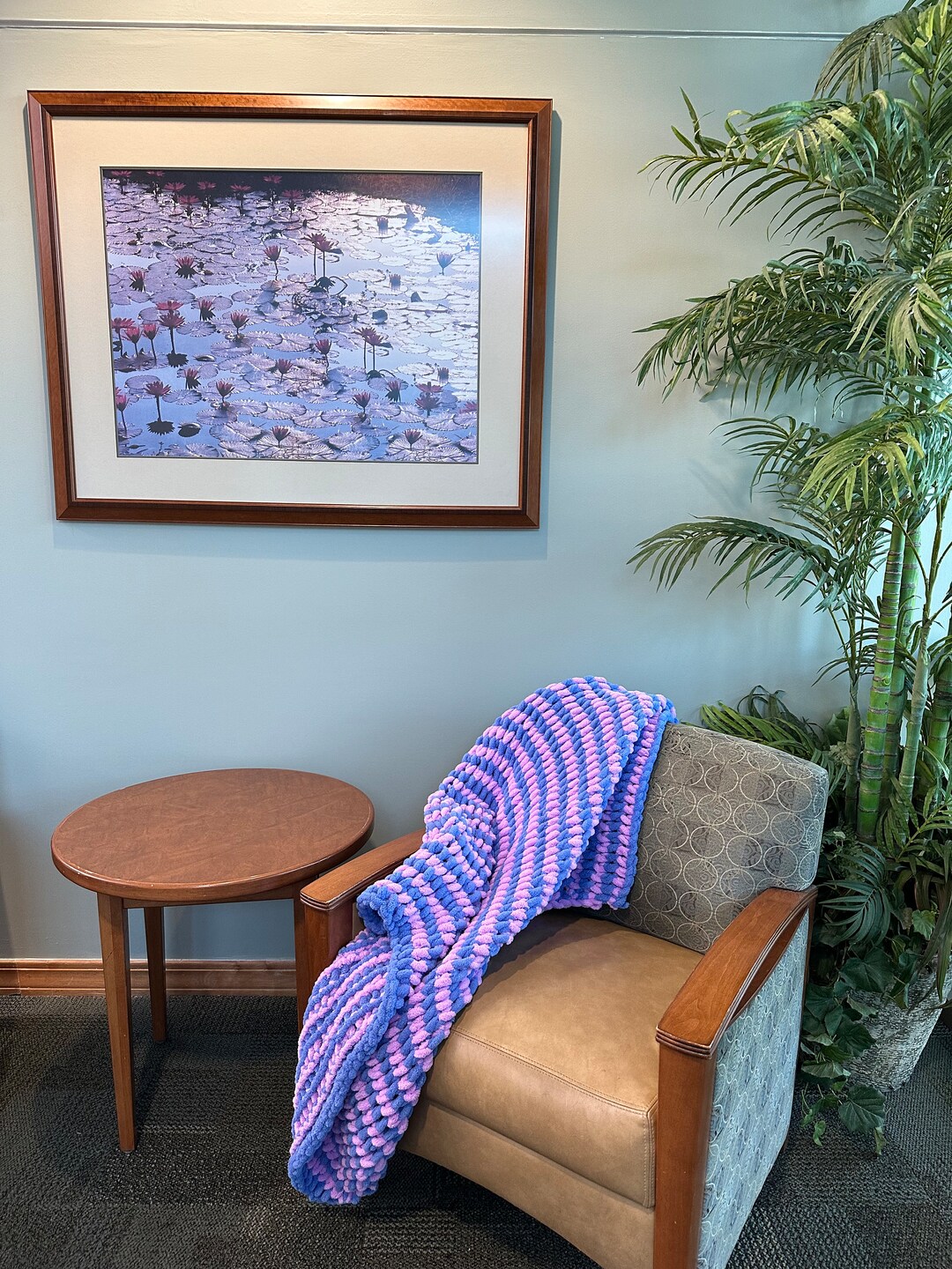 Twisted Stich Knit Stripe Blanket - Etsy