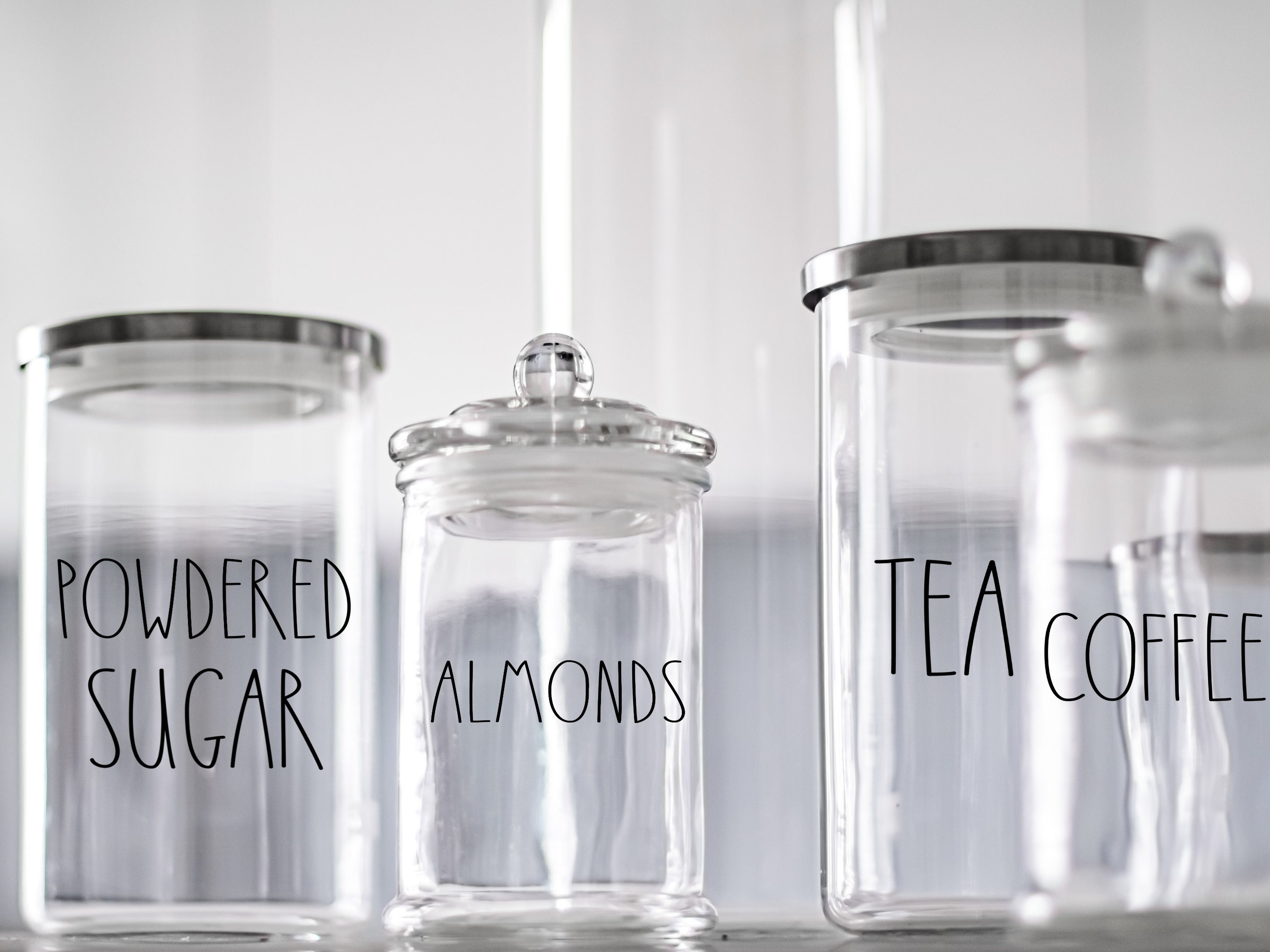 Kitchen Pantry Labels Words SVG, PNG Bundle - Almonds, Cashews, Tea ...