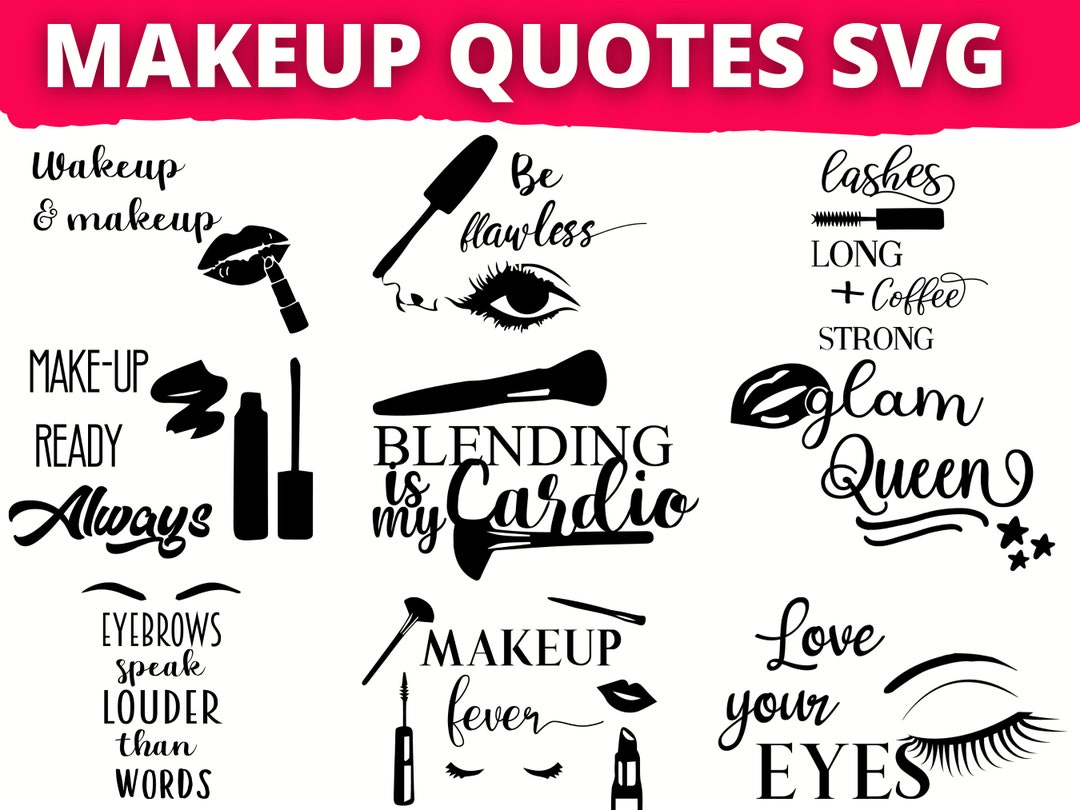 Gorgeous Makeup SVG Bundle - Beauty, Cosmetics, and Glam - Digital ...