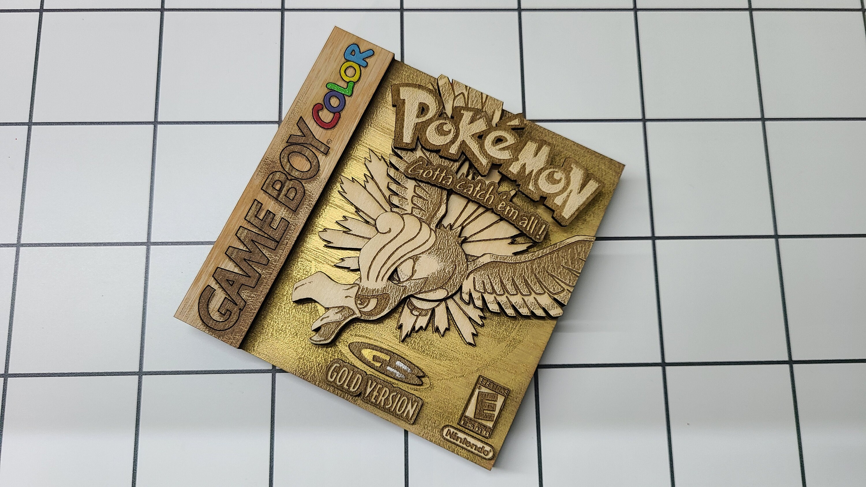 Wooden Pokémon Gold Version gameboy Color - Etsy