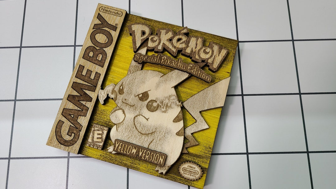 Wooden Pokémon Yellow Version (gameboy) - Etsy