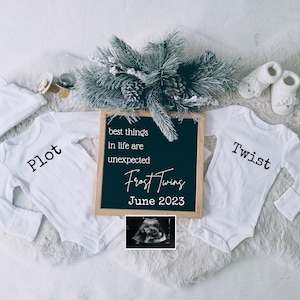Winter Twin Pregnancy Announcement |twin Baby Announcement Winter| Snow ...