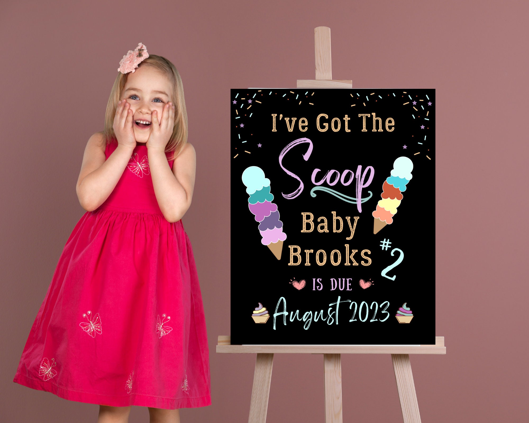 Pregnancy Announcement Sign for Sibling Printable Baby - Etsy