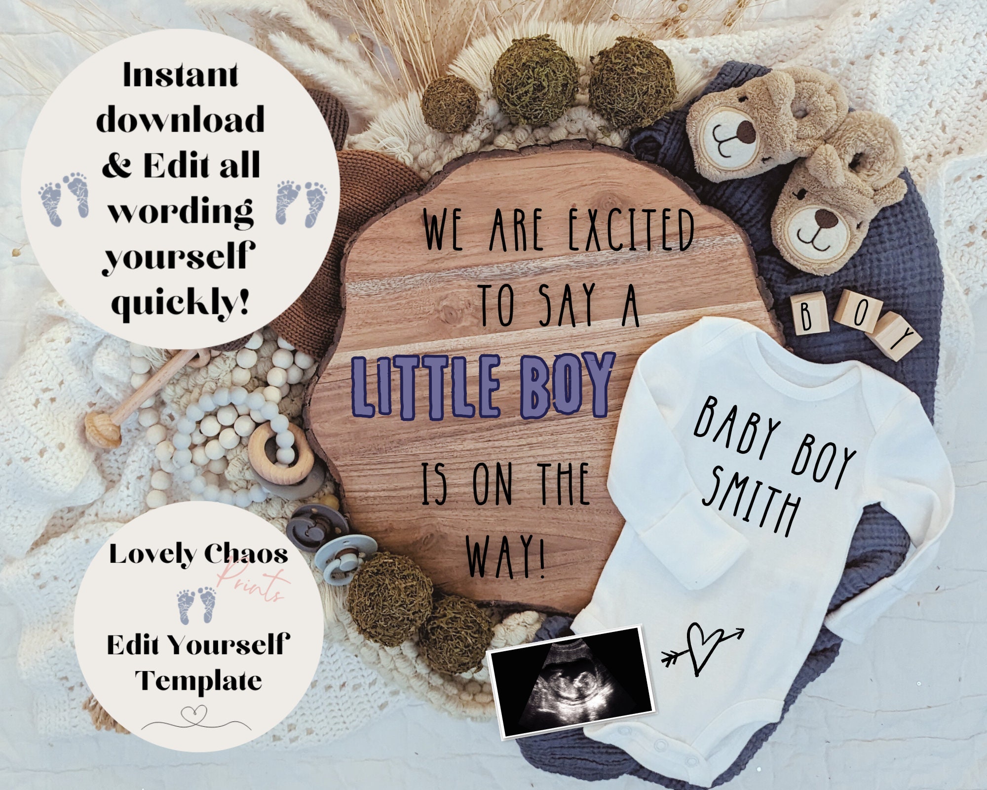 It's a Boy Gender Reveal Boy Pregnancy Announcement | Adventure| Woods ...
