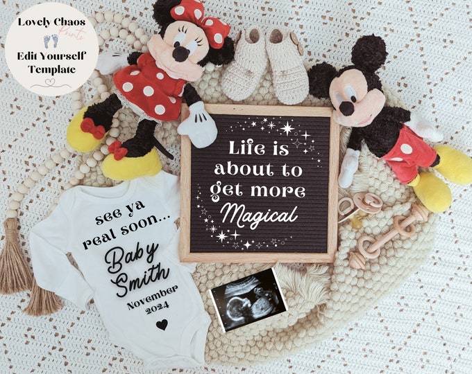 MAGIC | BABY | Digital Pregnancy ANNOUNCEMENT | Disneyland | Disney ...