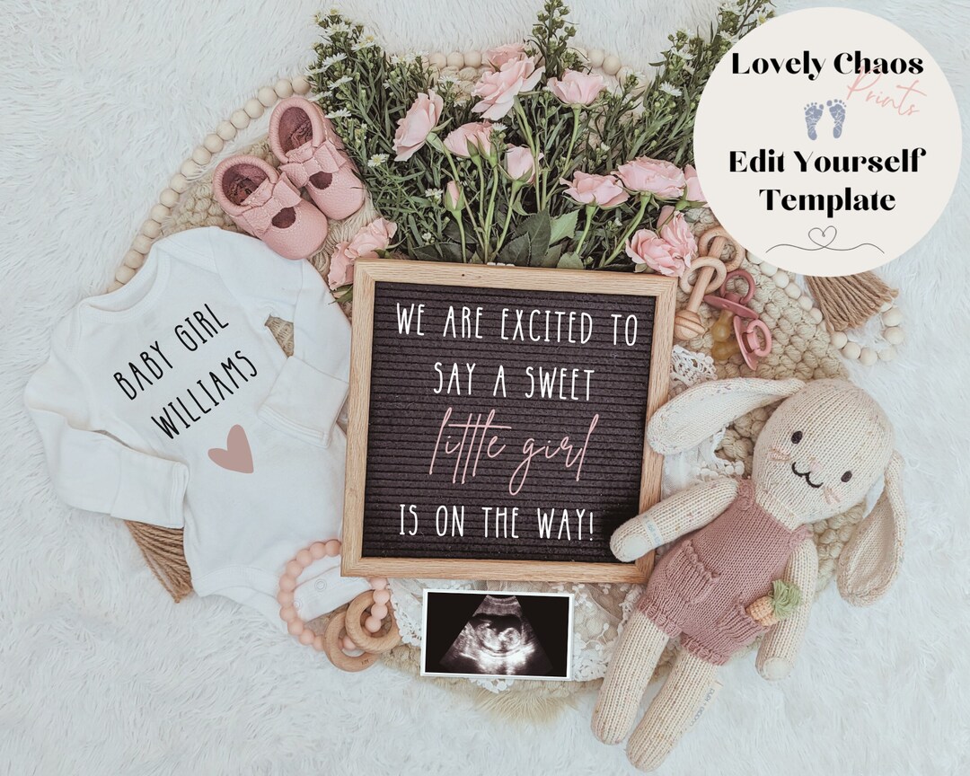 It's a Girl Gender Reveal Girl Announcement | Girl Gender Reveal | Girl ...