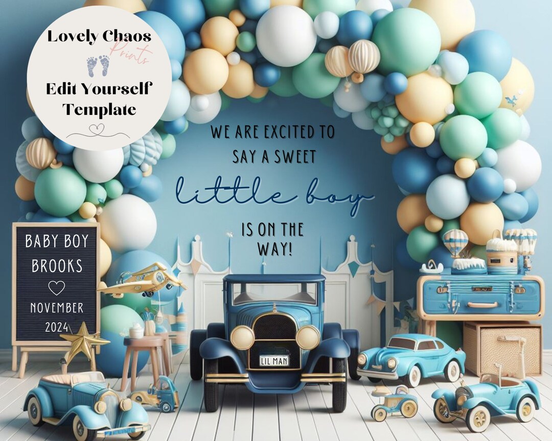 It's a Boy Gender Reveal Pregnancy Announcement | Classic Cars Boy ...