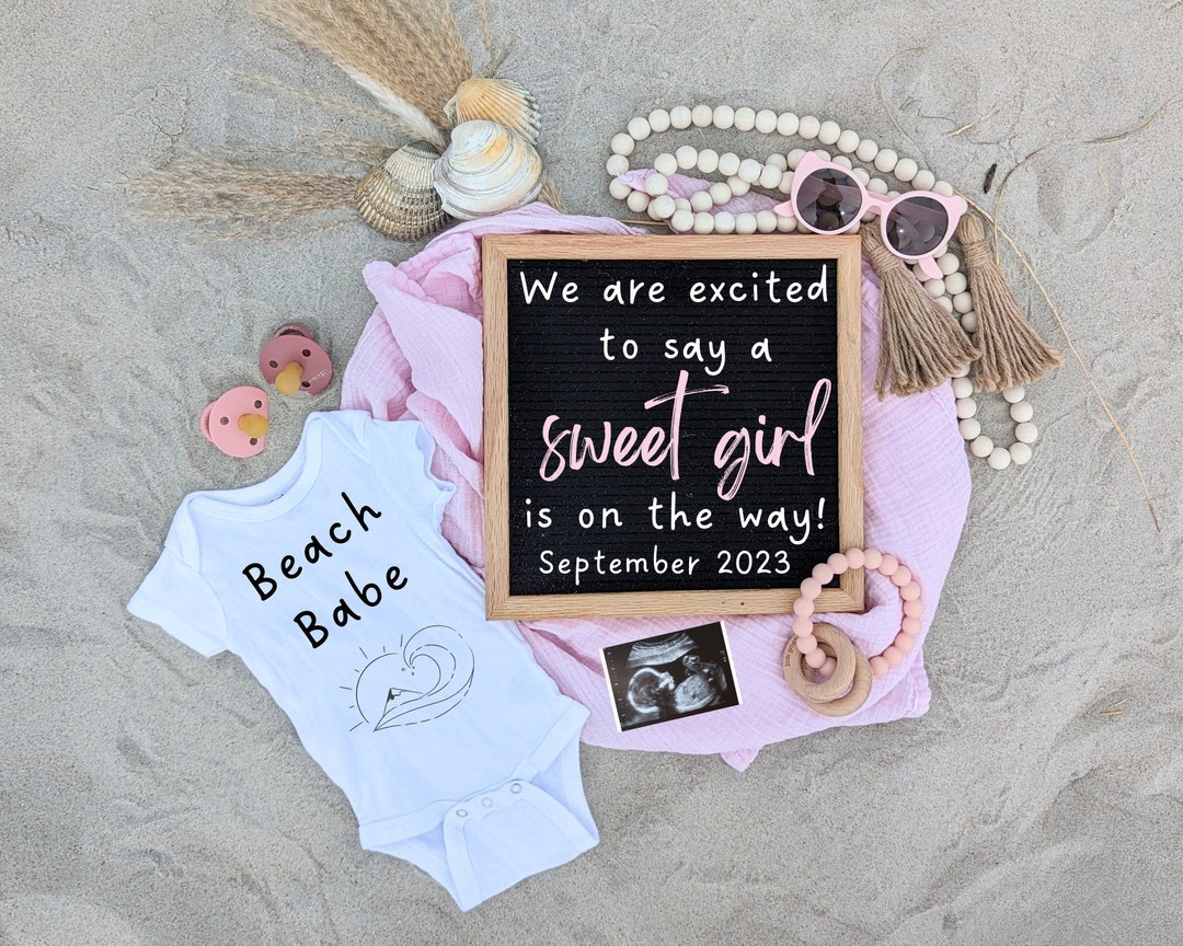 It's a Girl Beach Gender Reveal Announcement | Gender Reveal Girl ...