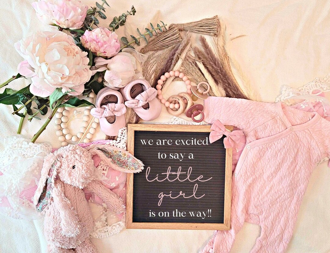 It's a Girl Gender Reveal Announcement Gender Reveal Girl Announcement ...