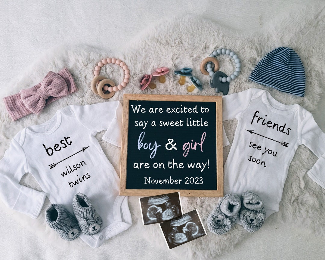 Twin Pregnancy Gender Announcement | Boy and Girl Twin Pregnancy ...