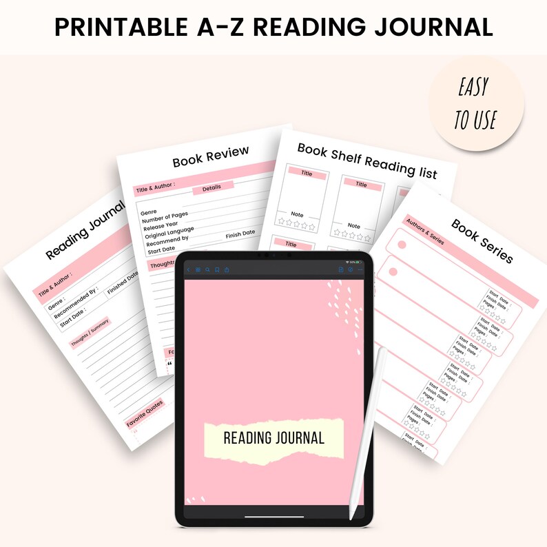 Printable Reading Journal, Reading Log, Reading Journal, Book Wishlist ...