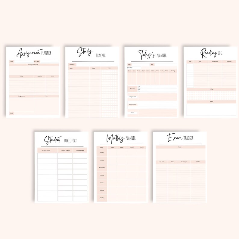 A4 TEACHER PLANNER PRINTABLE | Academic Planner| Grade Tracker|lesson ...