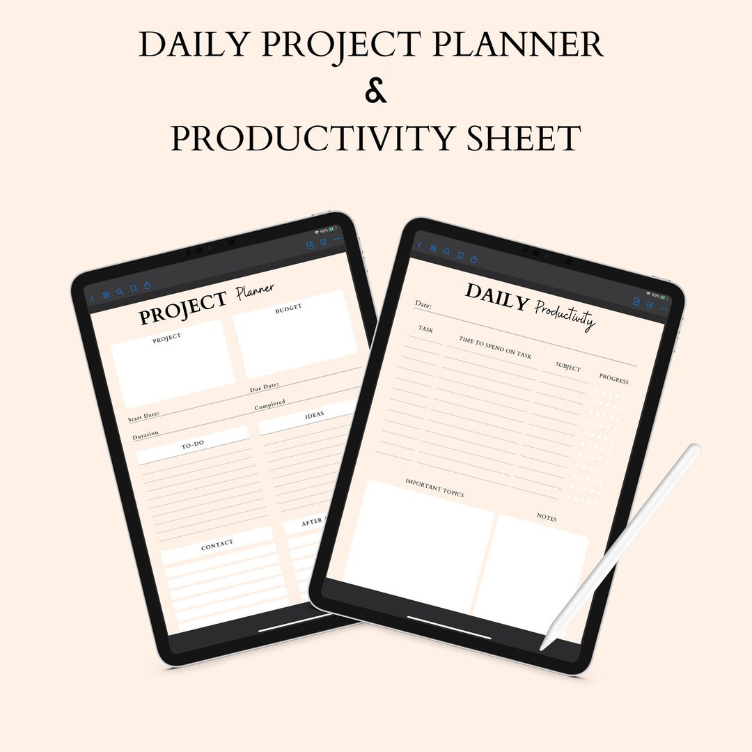 2in1 Printable Productivity Planner |daily Productivity Planner| Daily ...