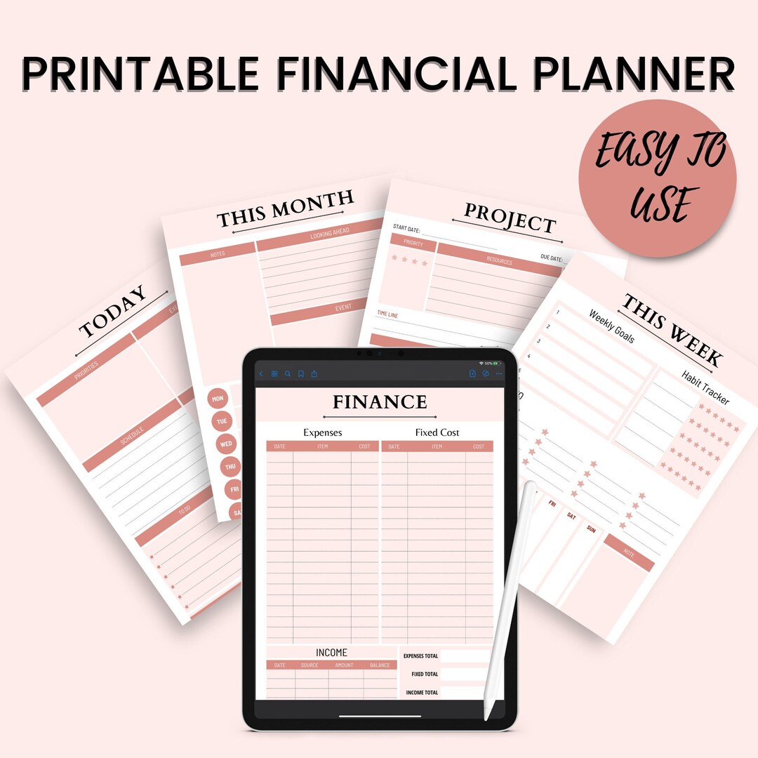 Digital Budget Planner| Printable Financial Planner| Daily Financial ...