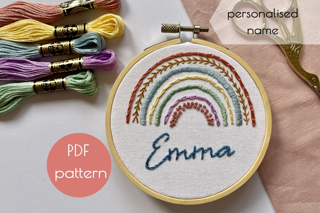 Personalised Name Embroidery Pattern – Digital Download - PDF Pattern ...