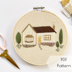 Embroidery Pattern, PDF Pattern, Embroidery Digital Download, House ...