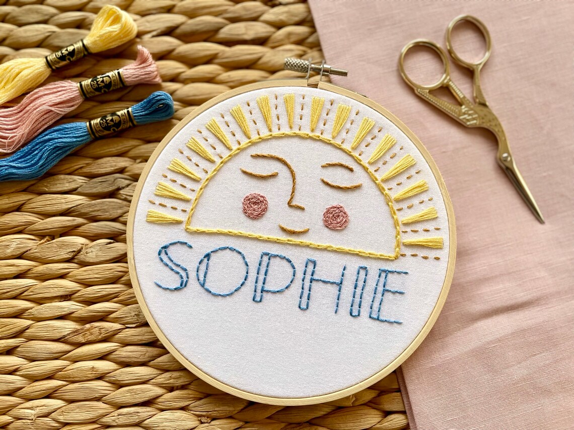 Personalised Name Embroidery Pattern PDF Pattern Digital - Etsy
