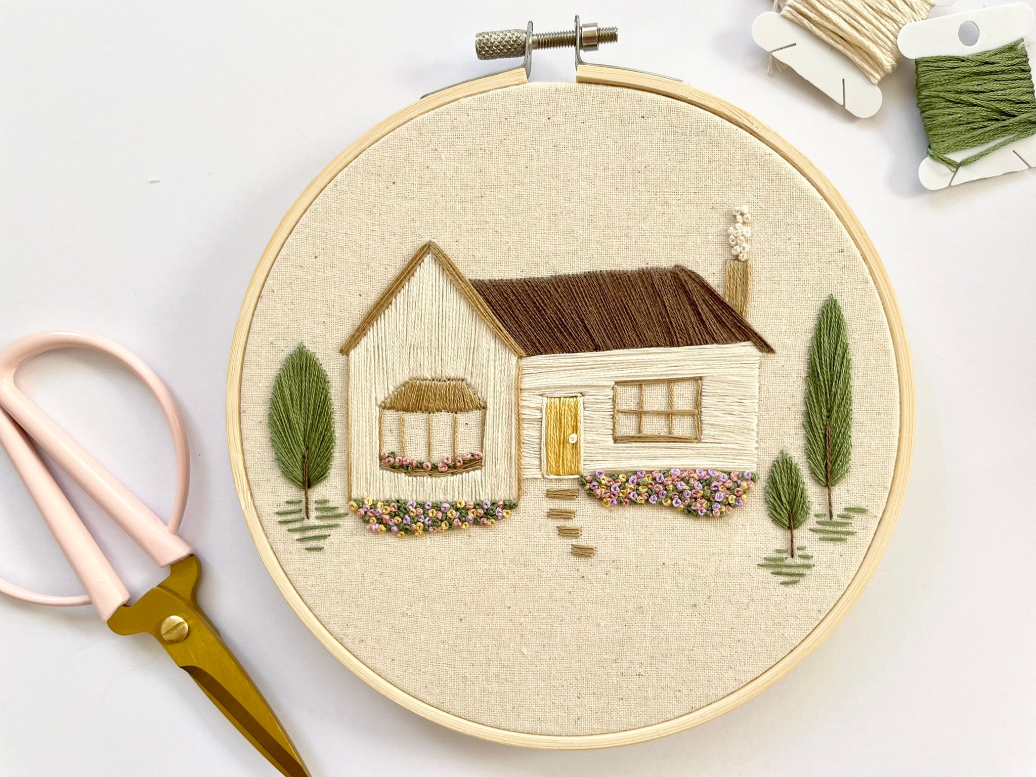 Embroidery Pattern, PDF Pattern, Embroidery Digital Download, House ...