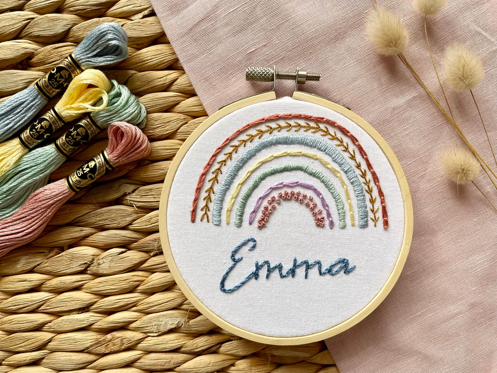 Personalised Name Embroidery Pattern Digital Download PDF - Etsy