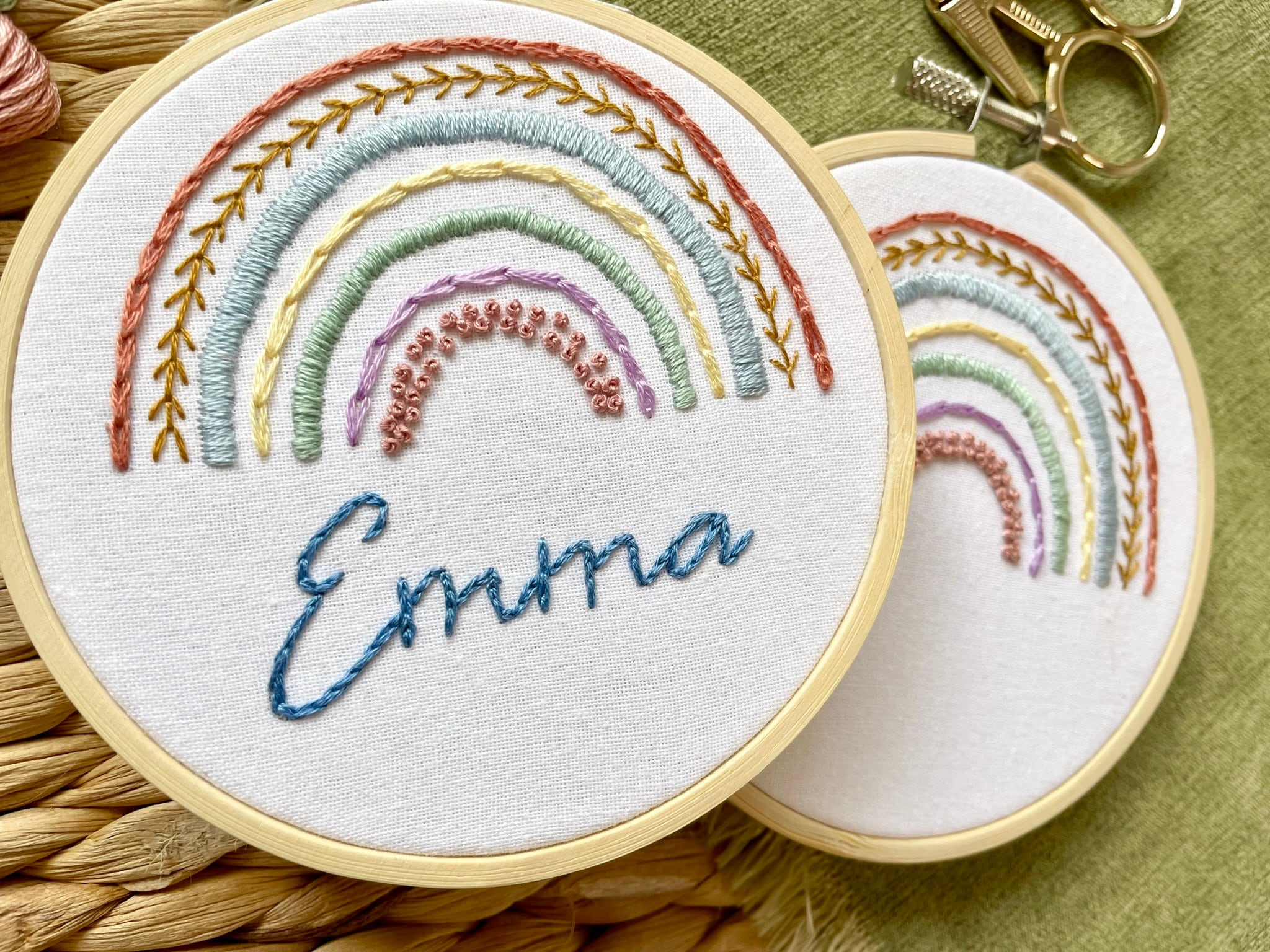 Personalised Name Embroidery Pattern Digital Download PDF - Etsy