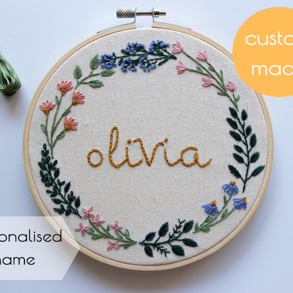 Baby Name Embroidery - Etsy Australia