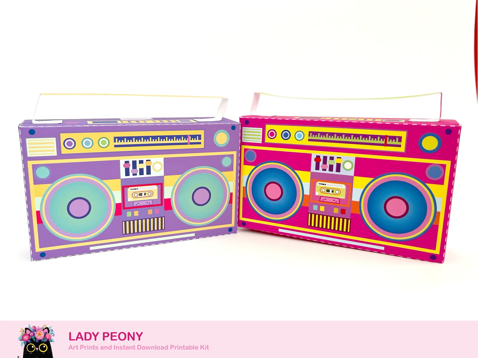 Retro Boombox Gift Box Retro Boombox Nostalgia Gift Card Box, Party ...