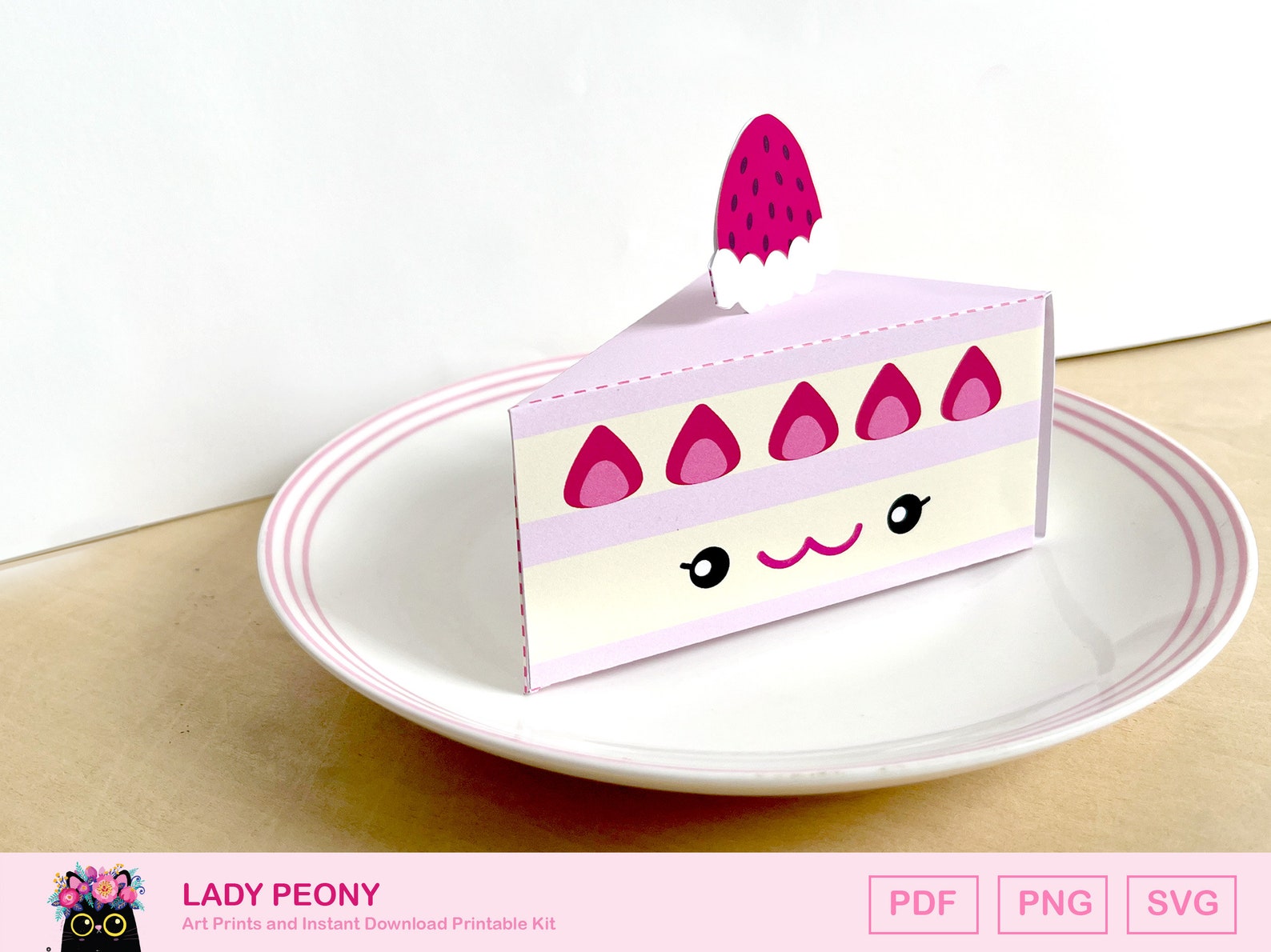 Strawberry Cake Gift Box | Dessert Gift Box, Party, Cute Art & Craft ...