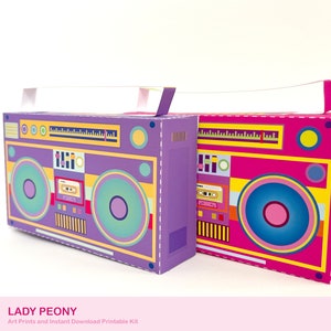Retro Boombox Gift Box Retro Boombox Nostalgia Gift Card Box, Party ...