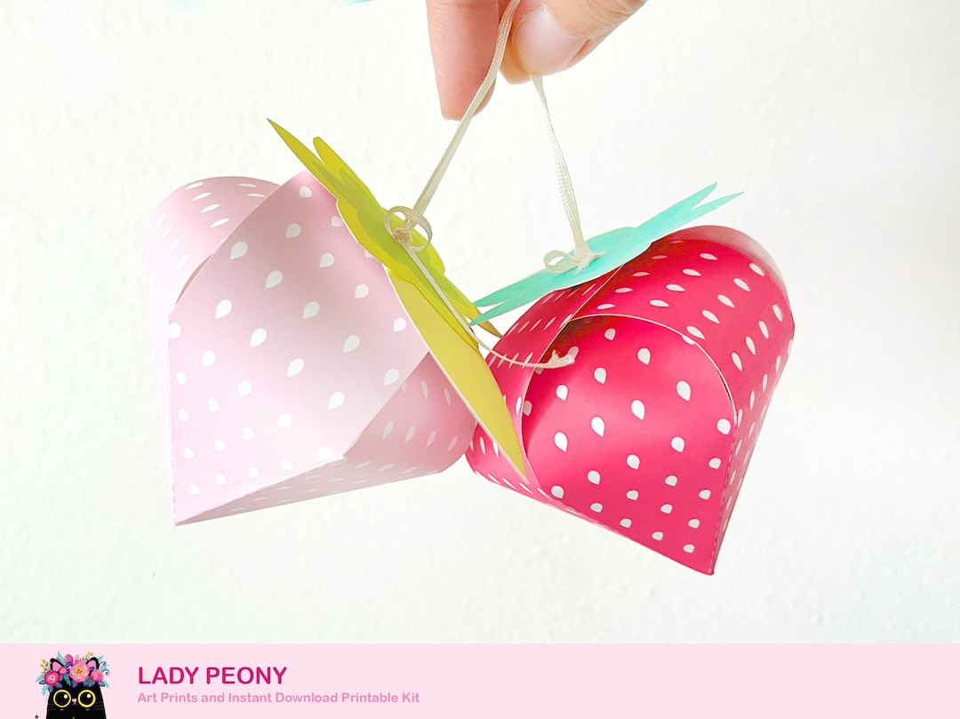 Strawberry Candy Box | Cookie, Candy, Treat and Party Favor Box, Kid's ...