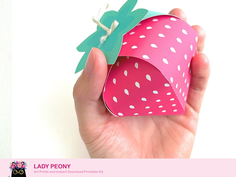 Strawberry Candy Box | Cookie, Candy, Treat and Party Favor Box, Kid's ...