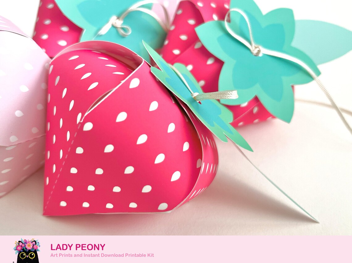 Strawberry Candy Box | Cookie, Candy, Treat and Party Favor Box, Kid's ...