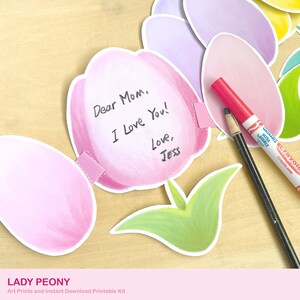 Tulip Flower Card | DIY Floral Gift Card Mother's Day Get Well Soon ...