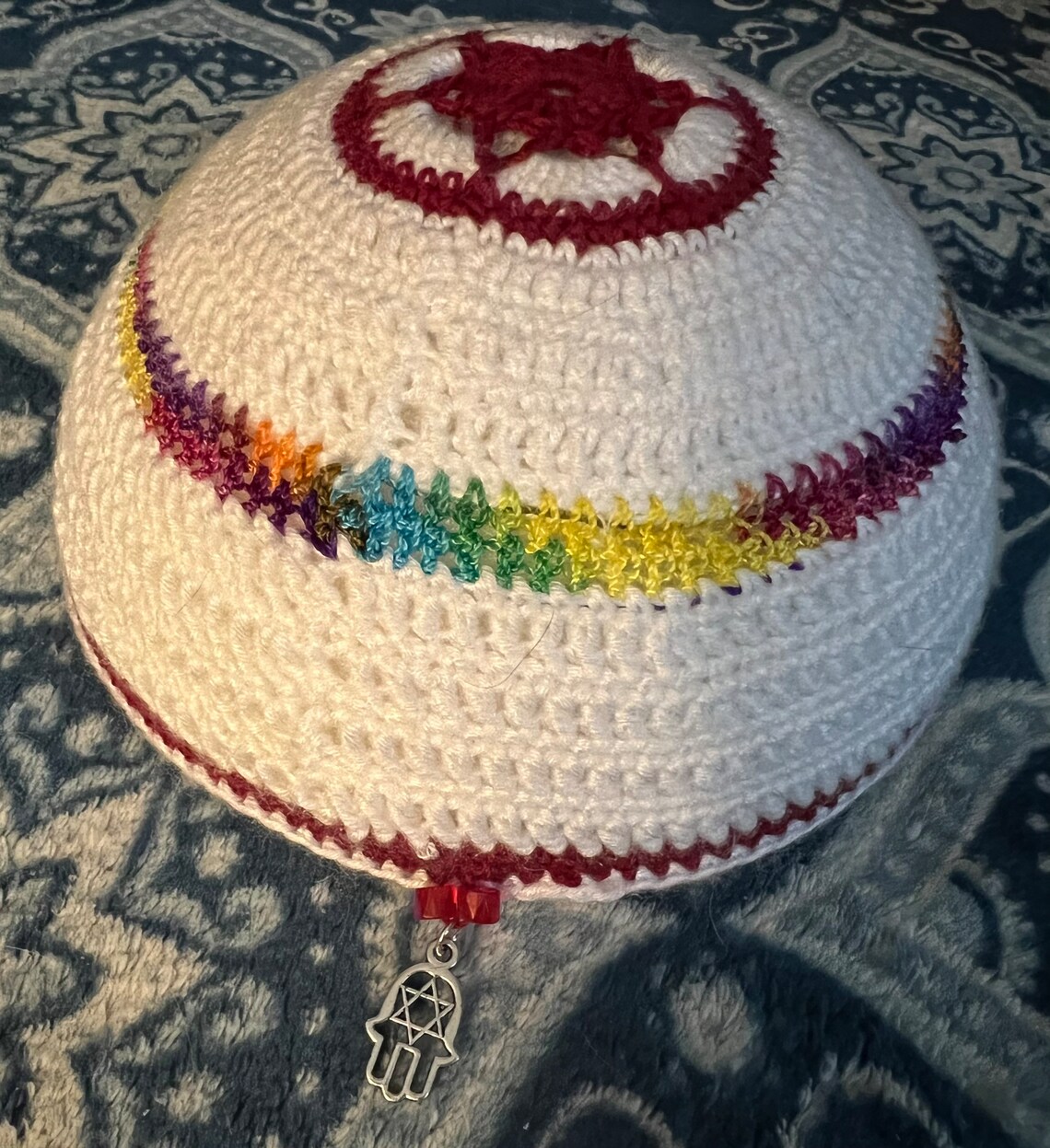 Red String Kippah - Etsy